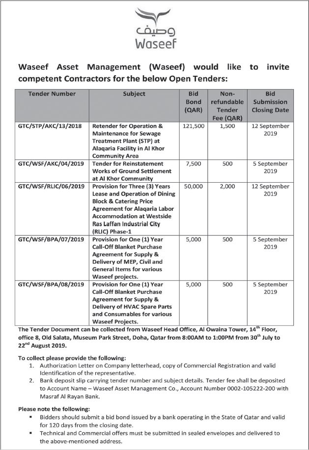 Waseef - Old Tenders